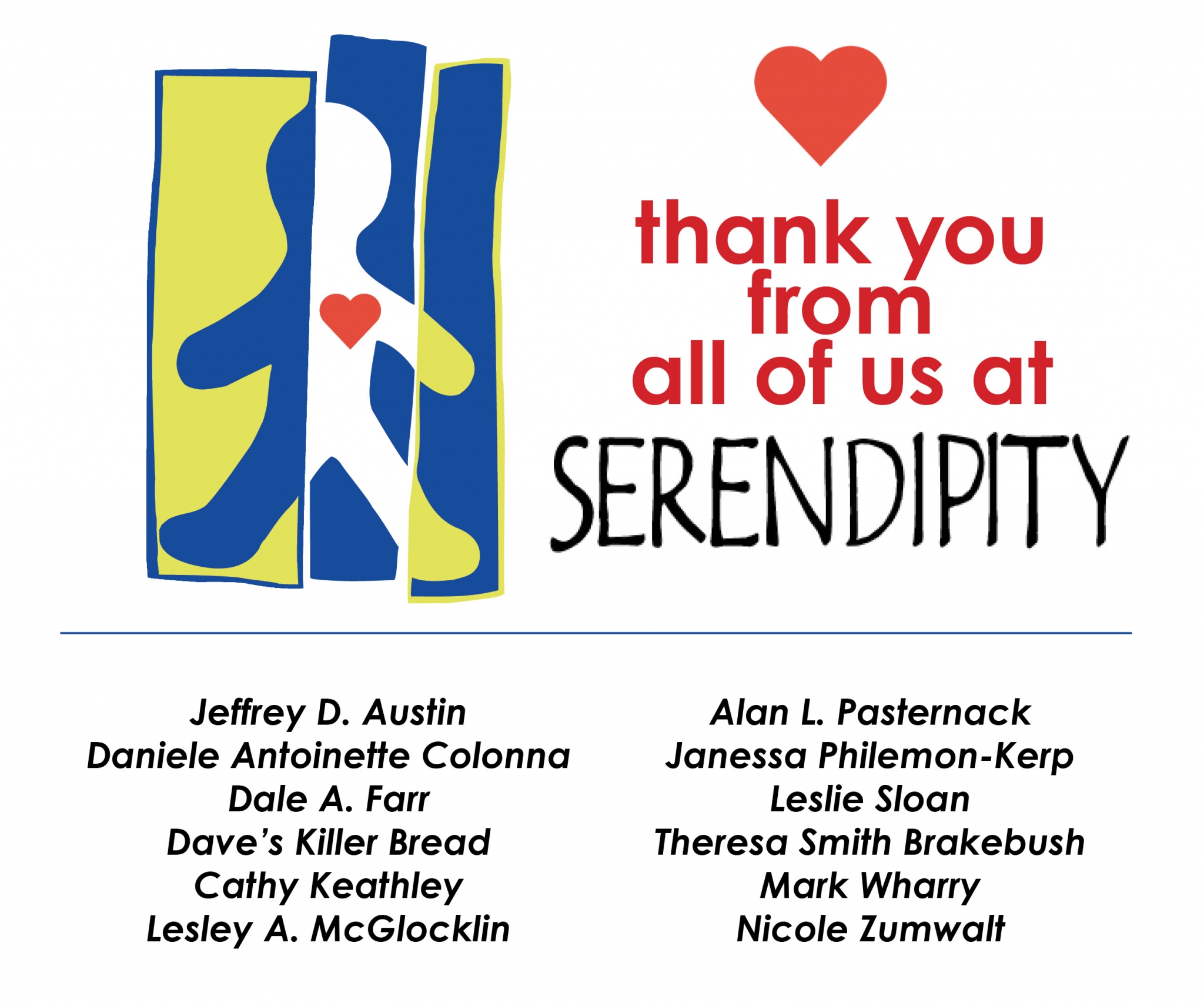 Thank You for Your Continued Generous Support! - Serendipity Center